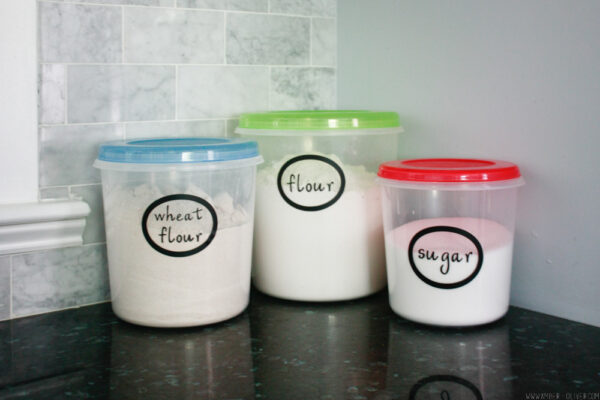 Kitchen Organization Labels - Free vinyl kitchen labels!