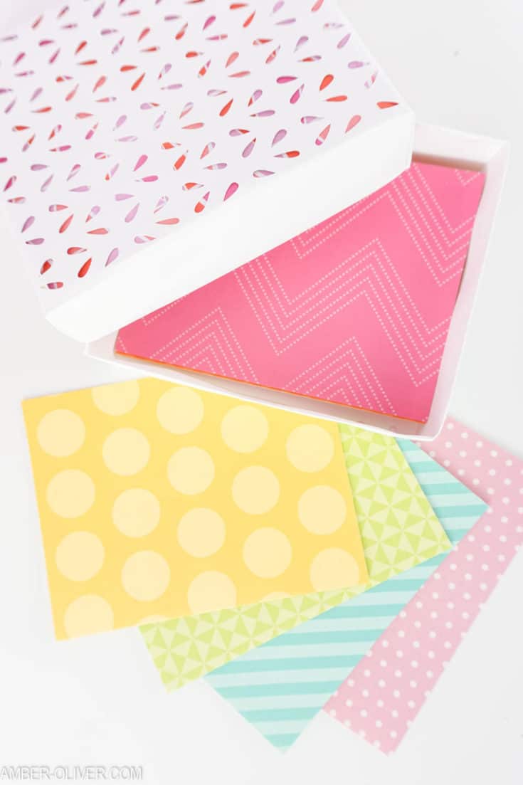 DIY Card Box Made With Cricut - Amber Oliver