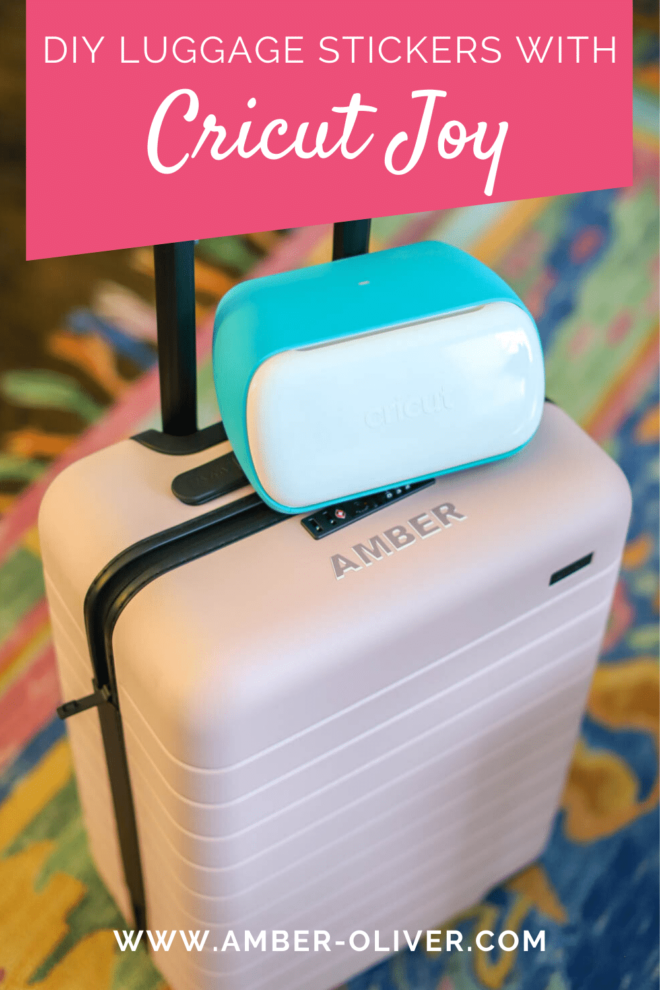 DIY Luggage Sticker with Cricut Joy - Amber Oliver