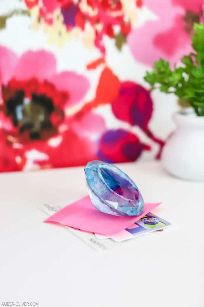 DIY Diamond Paperweight made from Resin