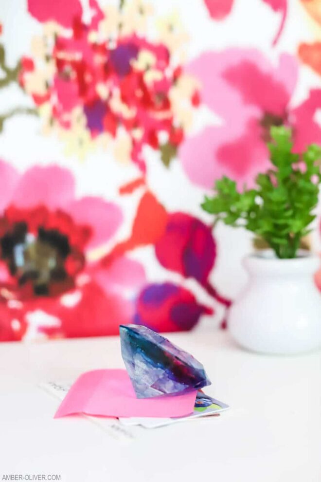 DIY Diamond Paperweight made from Resin