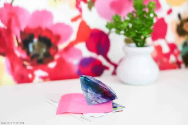 DIY Diamond Paperweight made from Resin