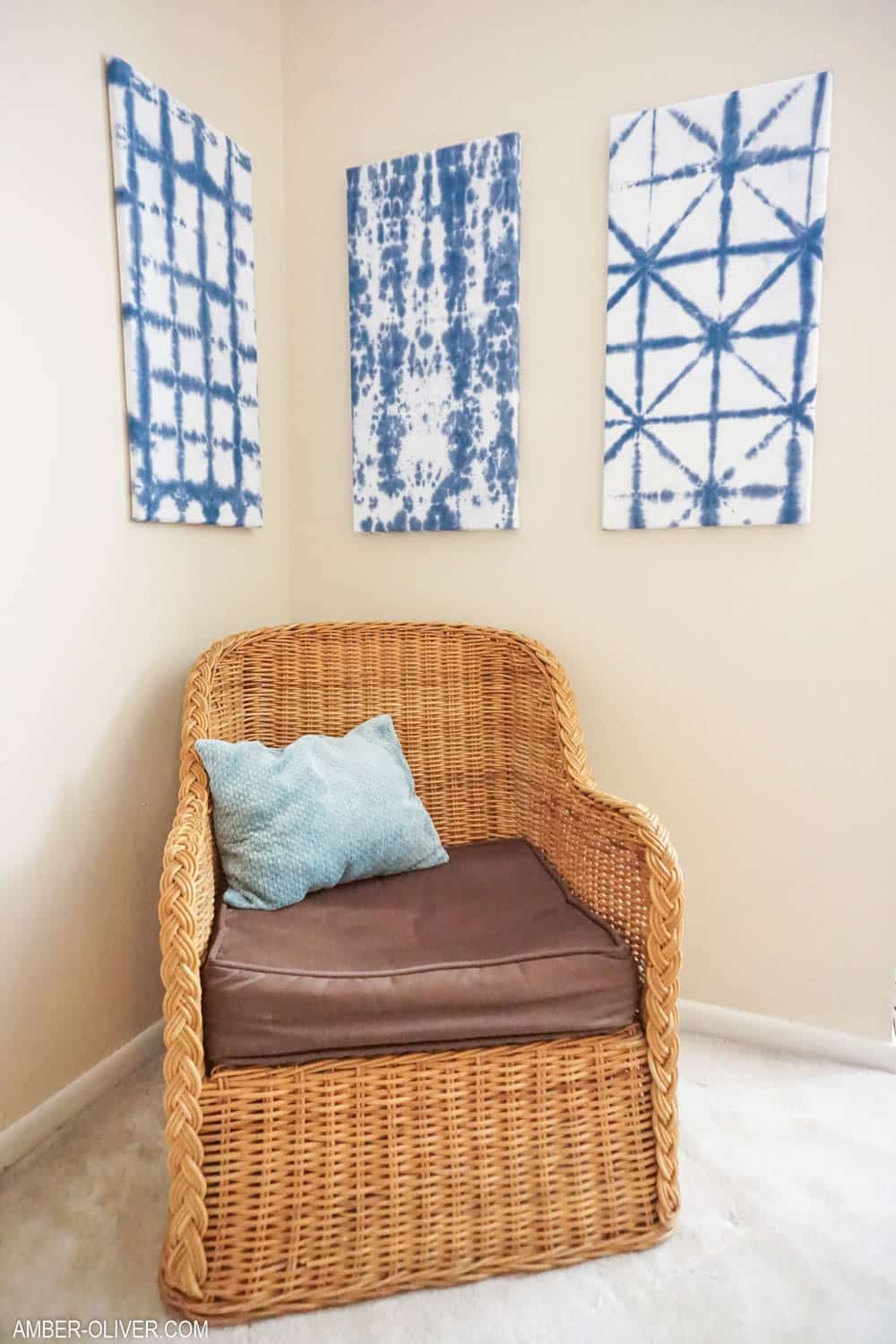 Easy Tie Dye Wall Art with 4 Shibori Dye Patterns