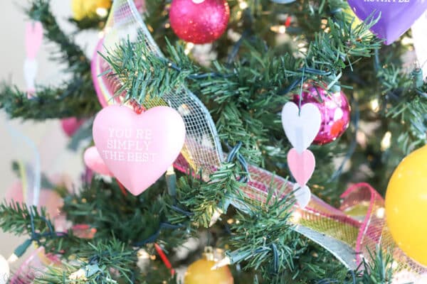 DIY Valentine's Tree with Dollar Tree Valentine Decorations