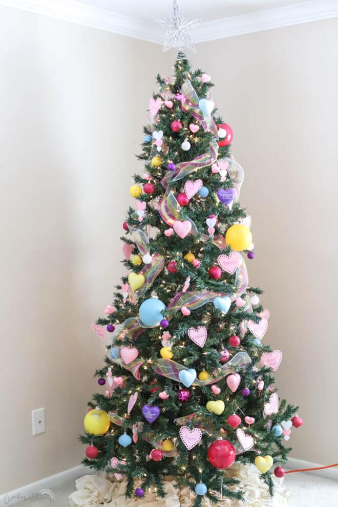 DIY Valentine's Tree with Dollar Tree Valentine Decorations