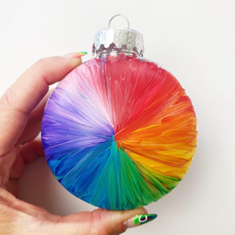 17 Bright and Colorful DIY Rainbow Ornaments