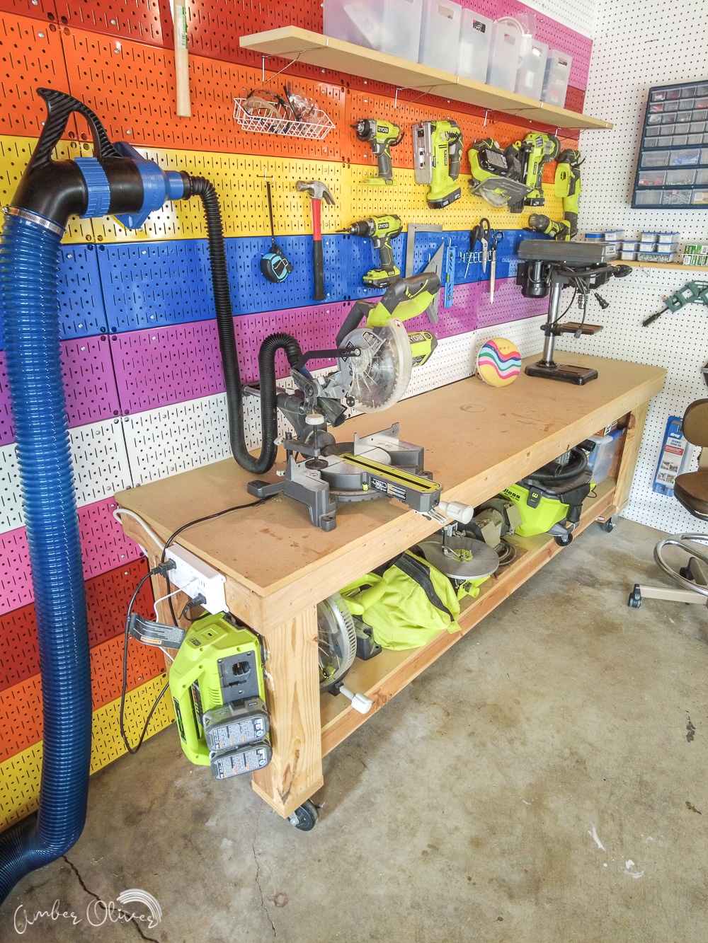 Garage Tool Organization with Wall Control Pegboard - Amber Oliver